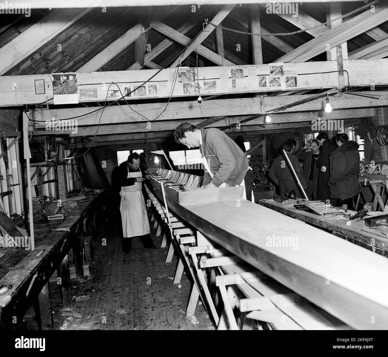 Ted Reeves, right, and Richard Tyrrell, at work on the new boat at G ...