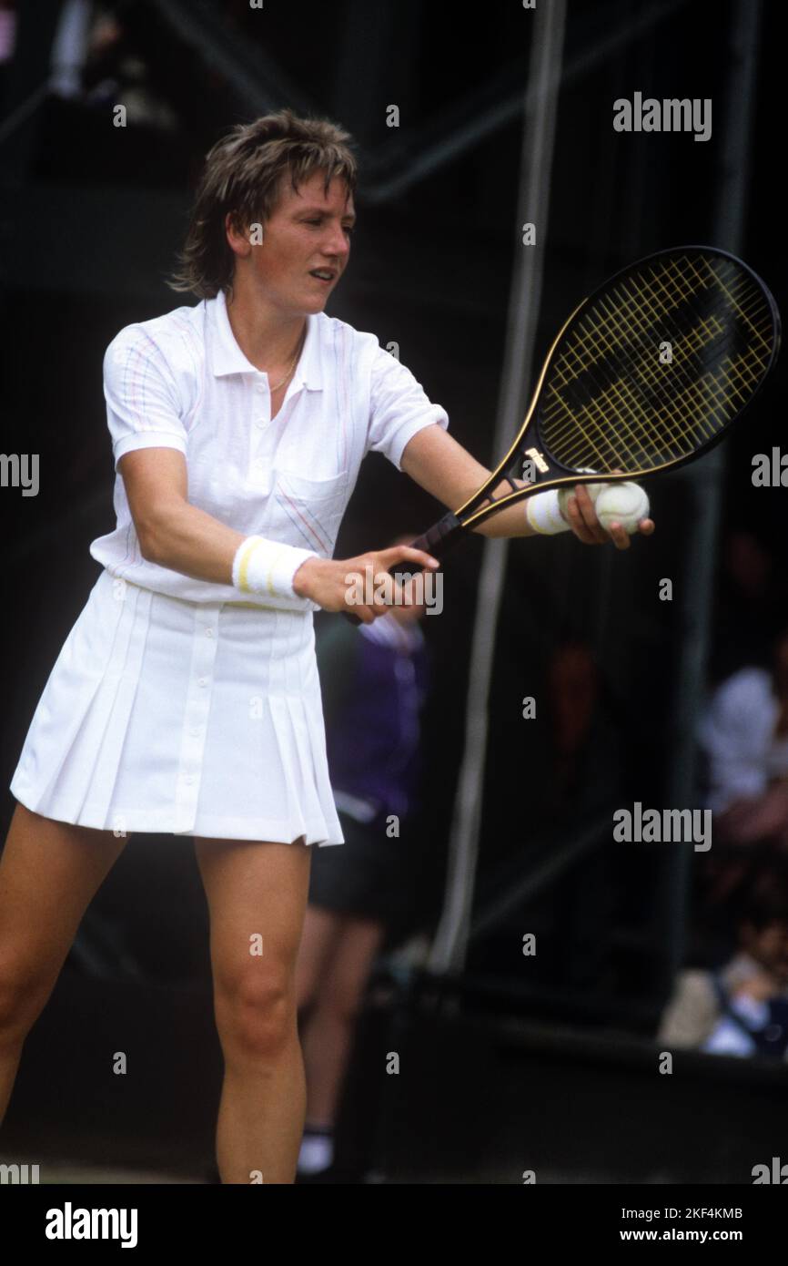 Great Britain's Anne Hobbs in action at Wimbledon Stock Photo - Alamy