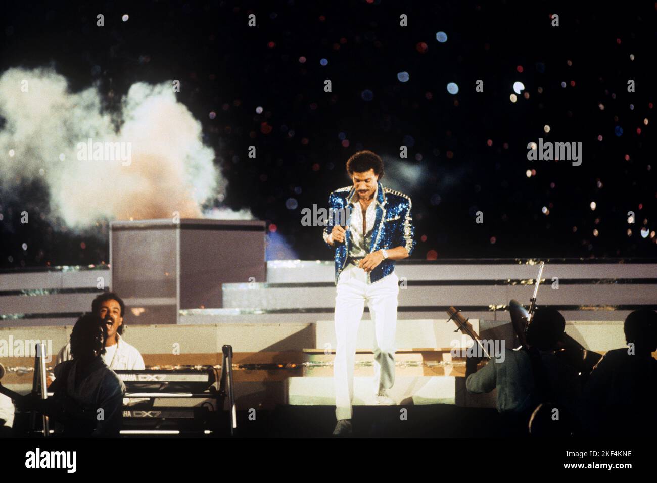 American singer Lionel Richie performing during the closing ceremony of ...