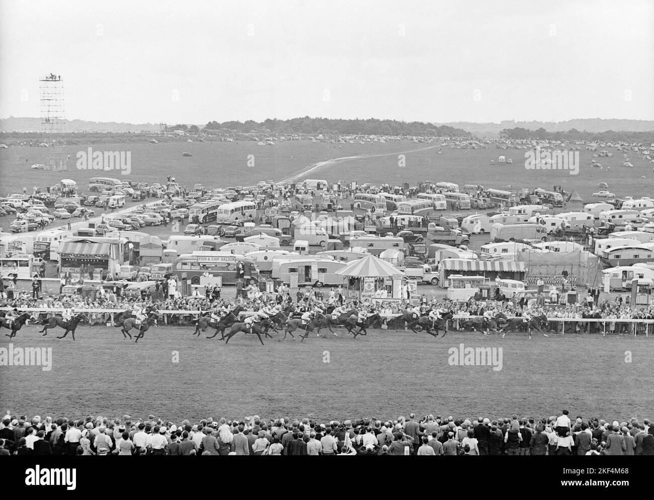 The field seen in the straight following Tattenham Corner during thr ...