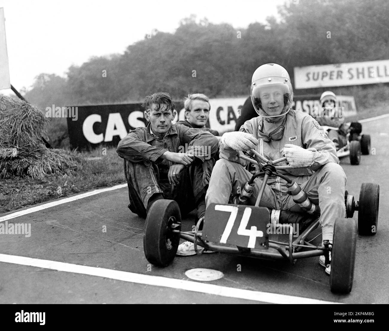 Miss Ann Thorp (74) in her Trokart, winner of the Ladies Trophy Stock ...