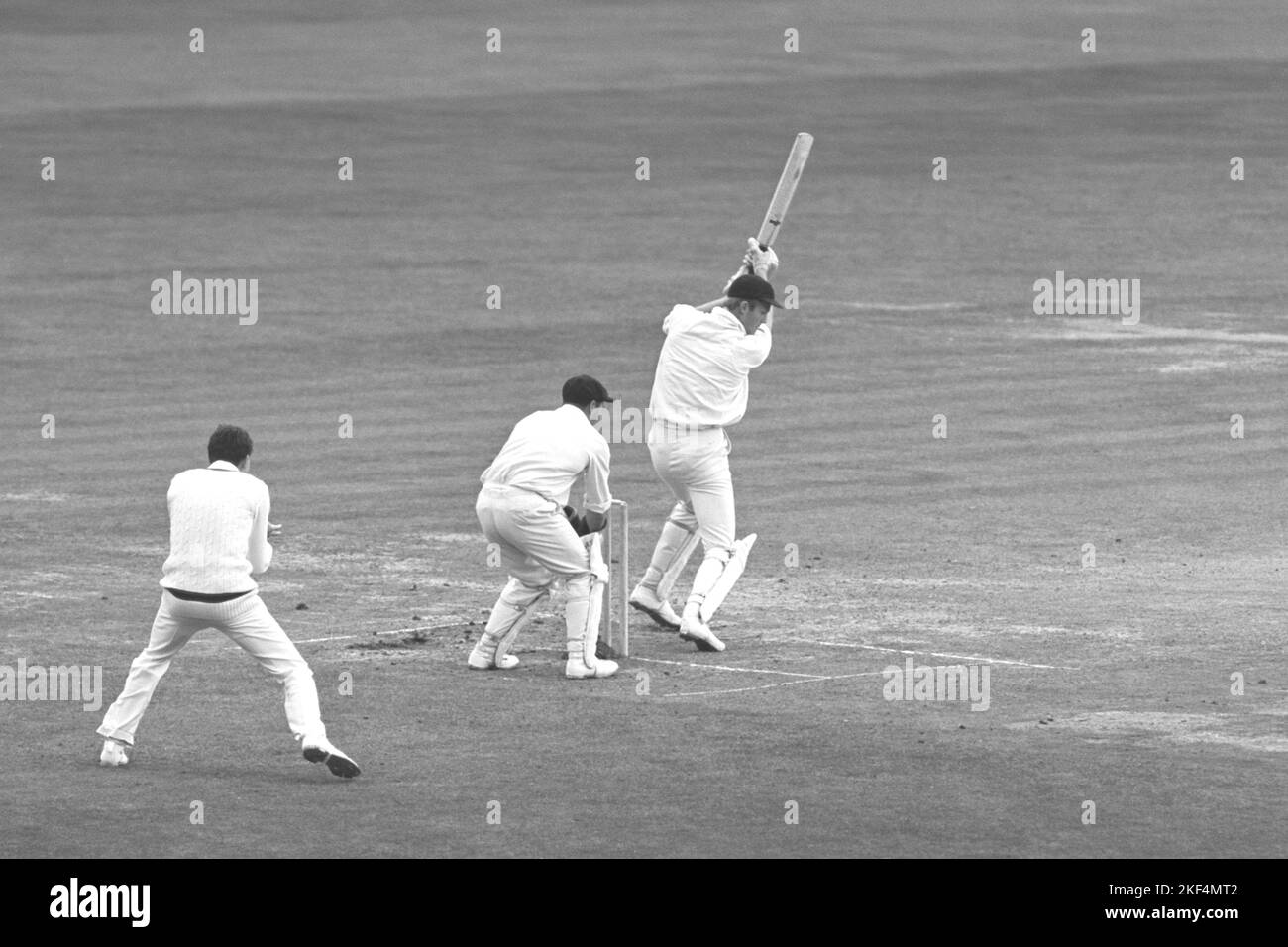 South African born cricketer Tony Greig in batting action for the M.C.C ...