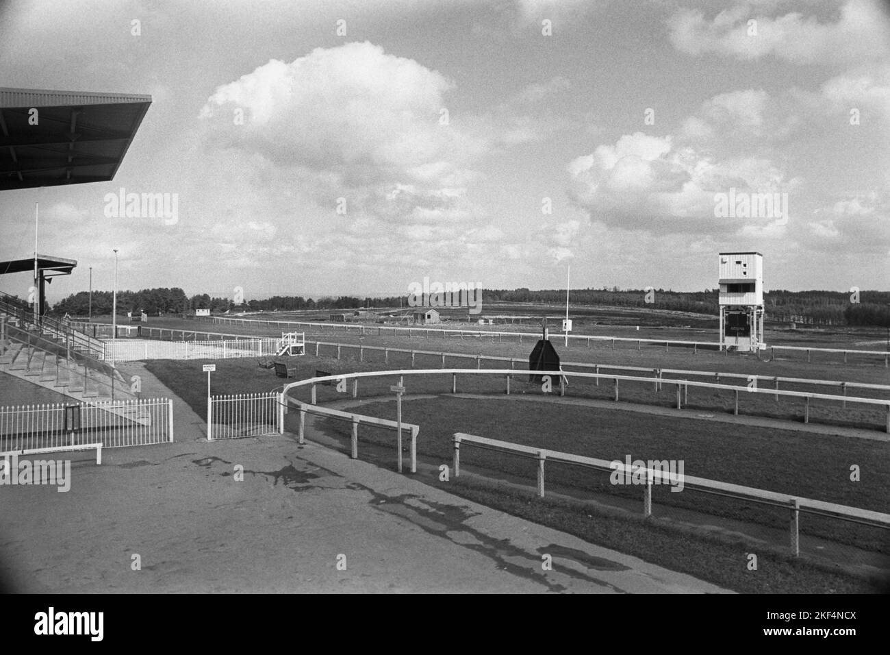 The scene from the stands at Devon and Exeter Racecourse Stock Photo ...