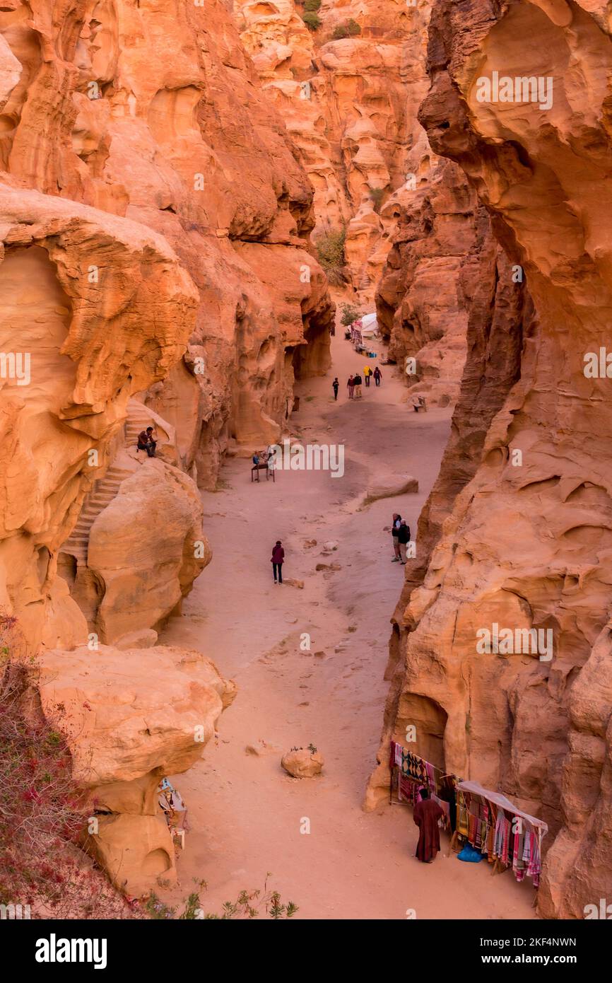 Wadi Musa, Jordan - November 2, 2022: Rocks and road view at Little ...