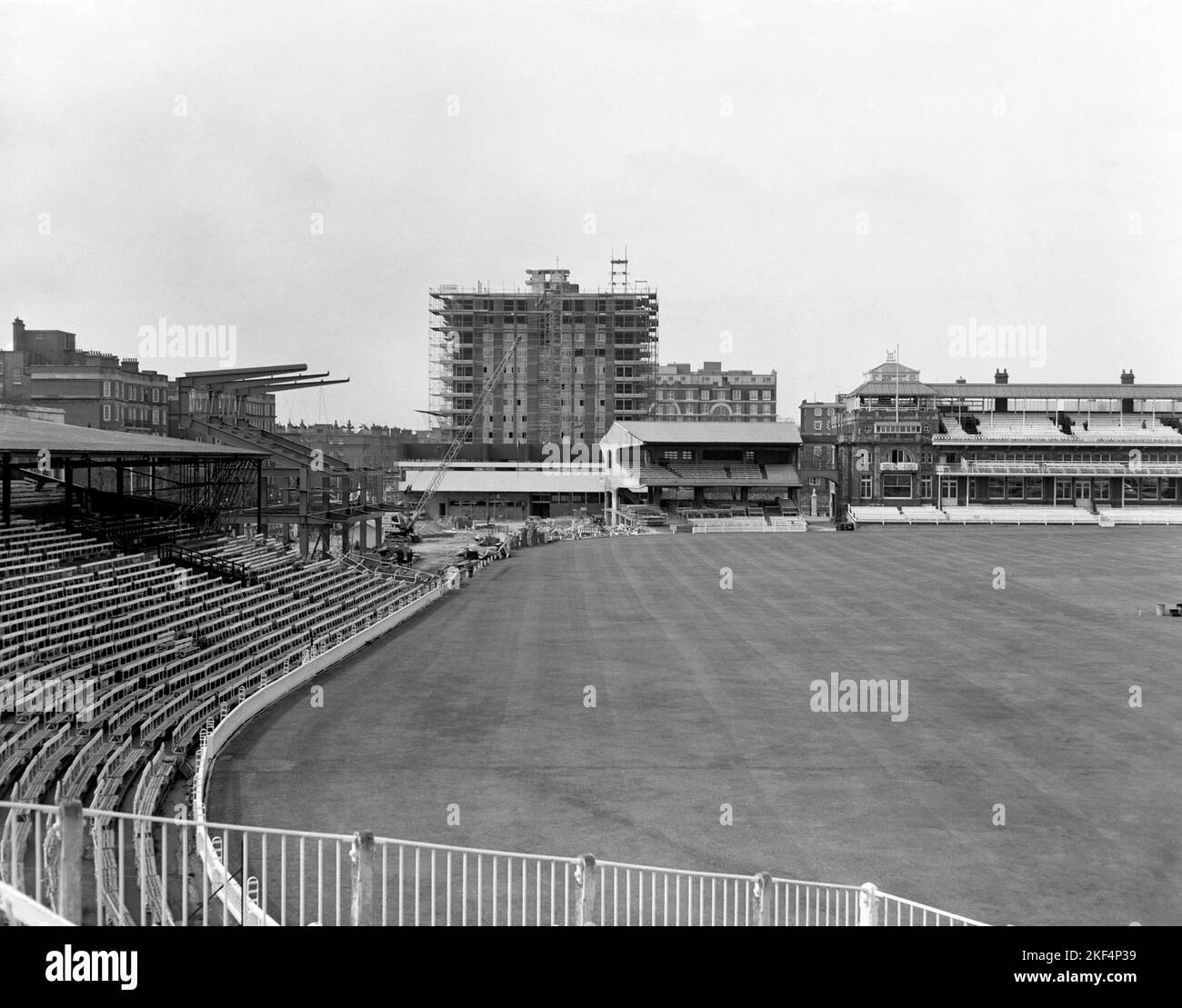 General shot of Lords Cricket Ground showing the new stand (on left ...