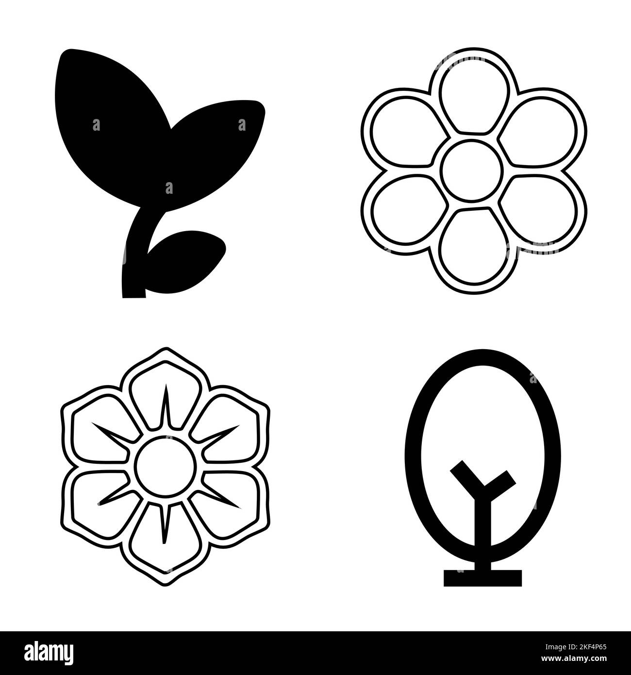 Flower icons vector collection, illustration logo template in trendy ...