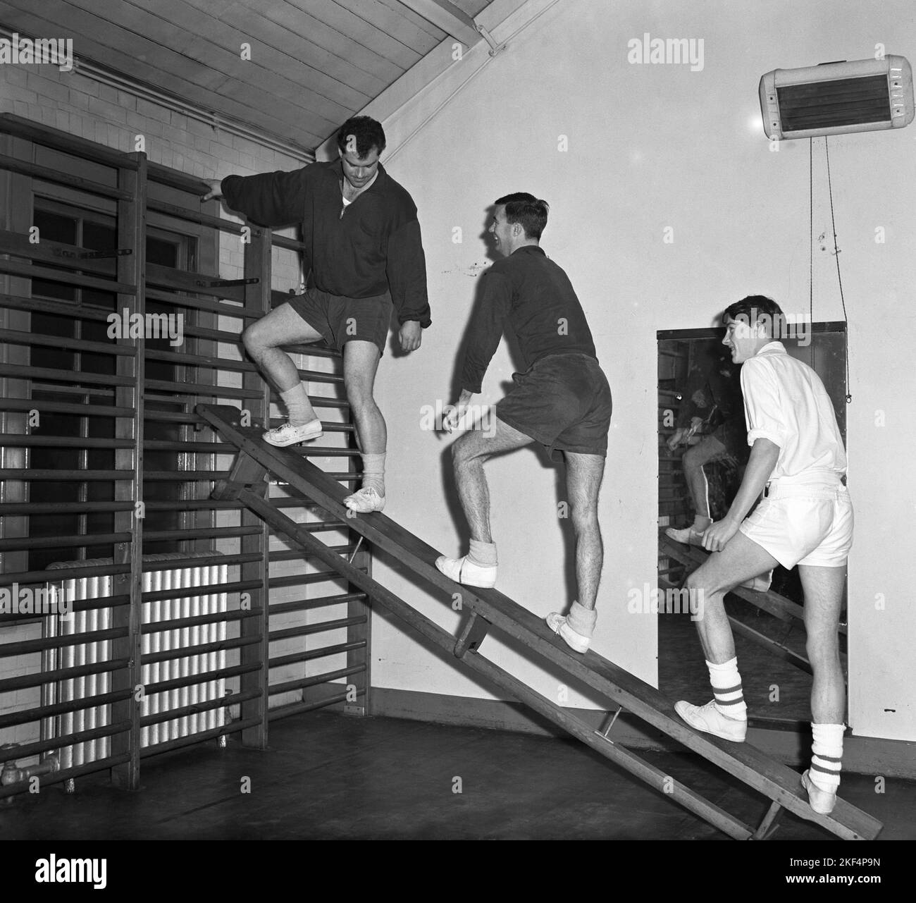 (Left to Right) Ted Clarke, John Price and Bob Herman doing some ...