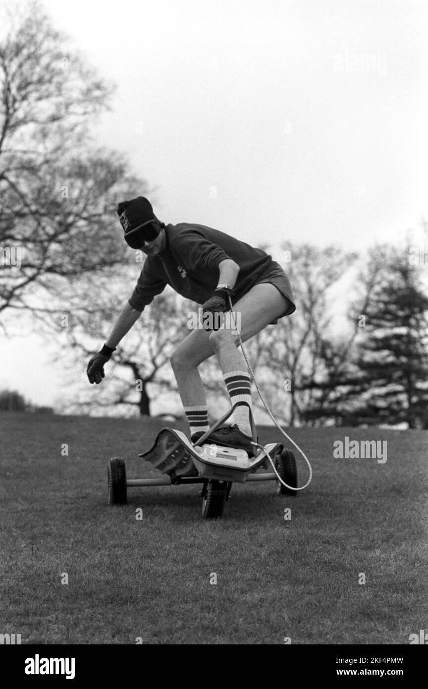 A man demonstrating Britain's newest sporting craze, Slop Riding ...