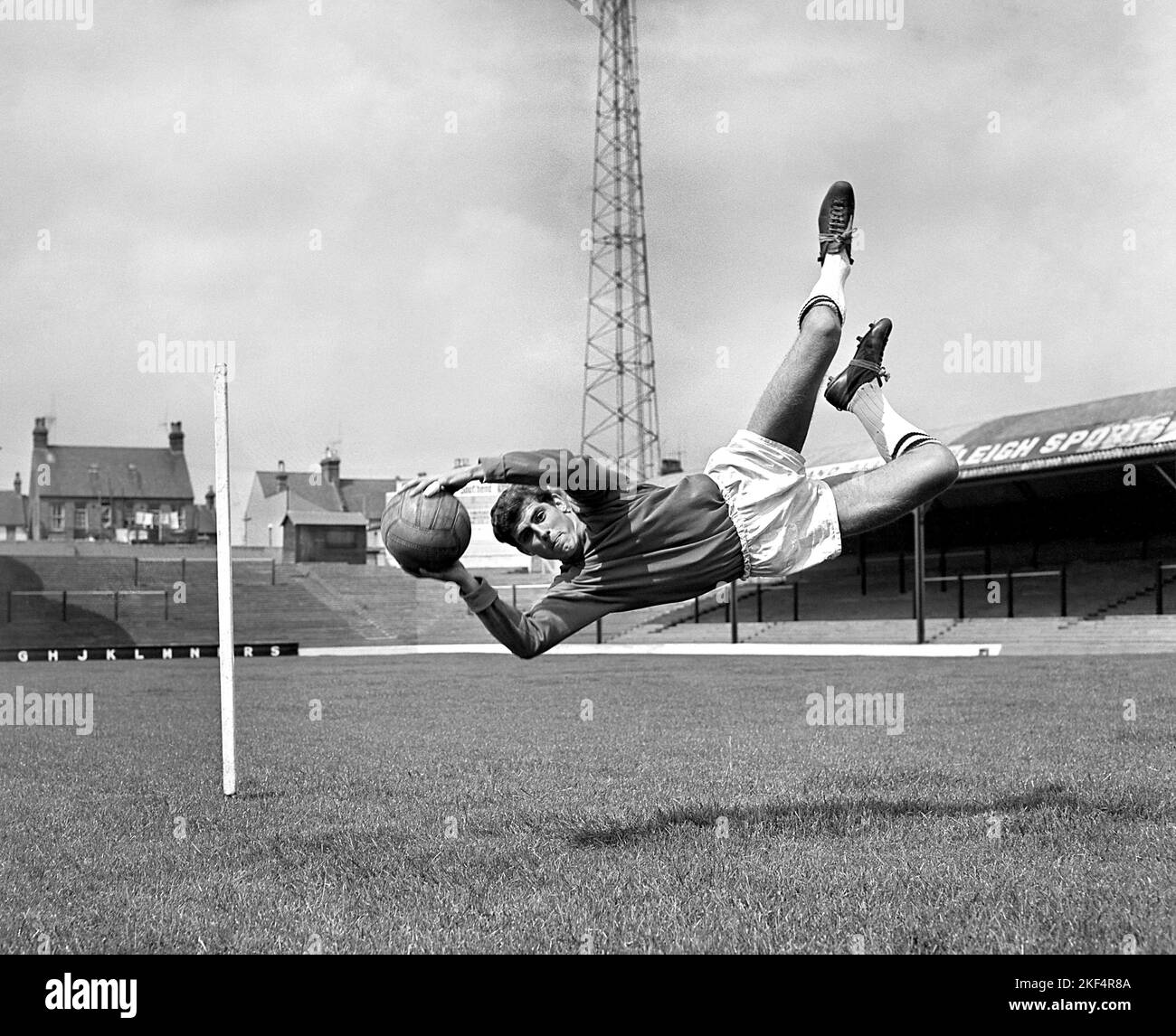 Ray White, 16 year old Southend United goalkeeper catches a ball during ...