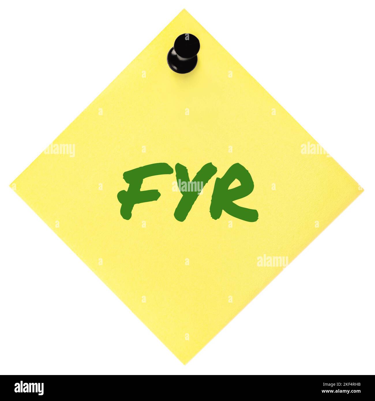 For your reference acronym FYR green marker written business initialism ...