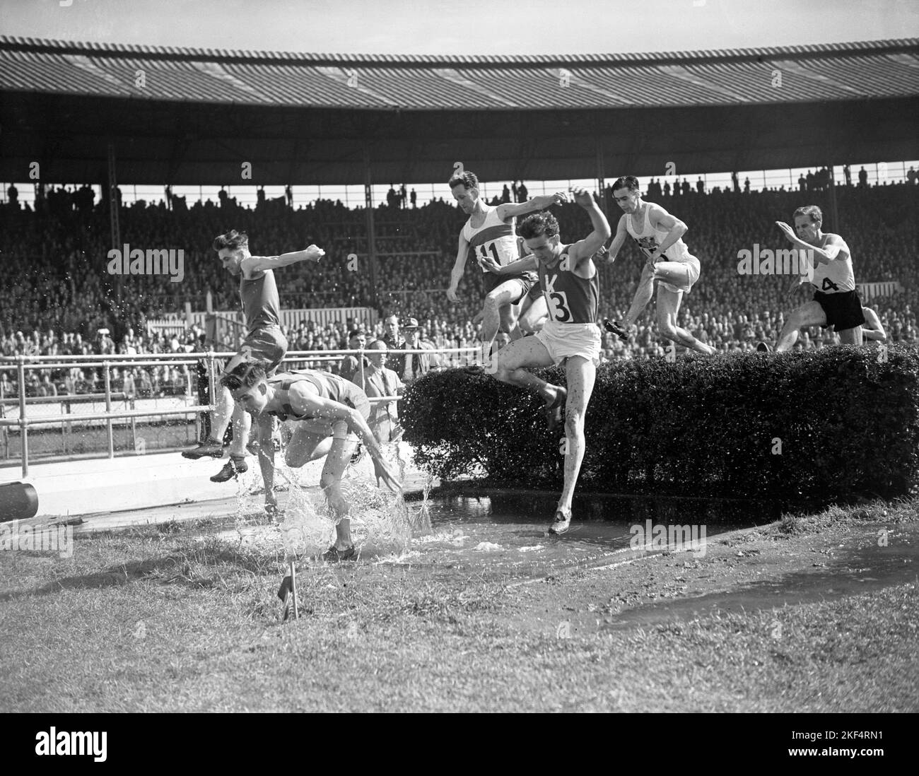 Action from the 2 mile steeplechase showing John Disley (13) taking the ...