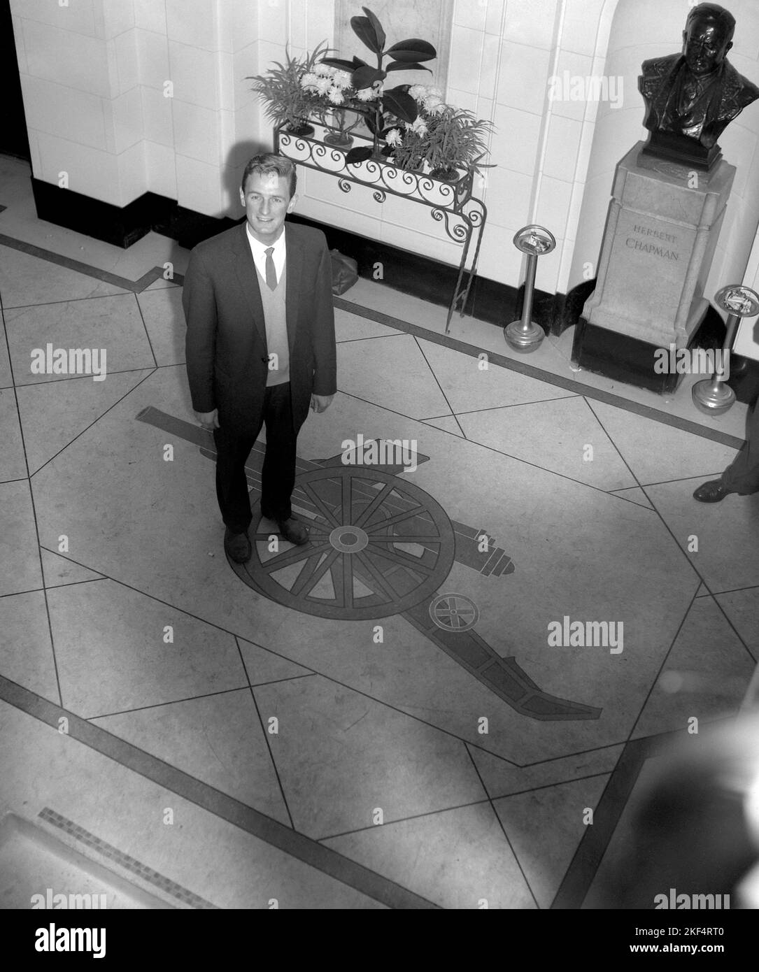 Arsenal's new signing George Eastham admires Highbury's marble entrance ...