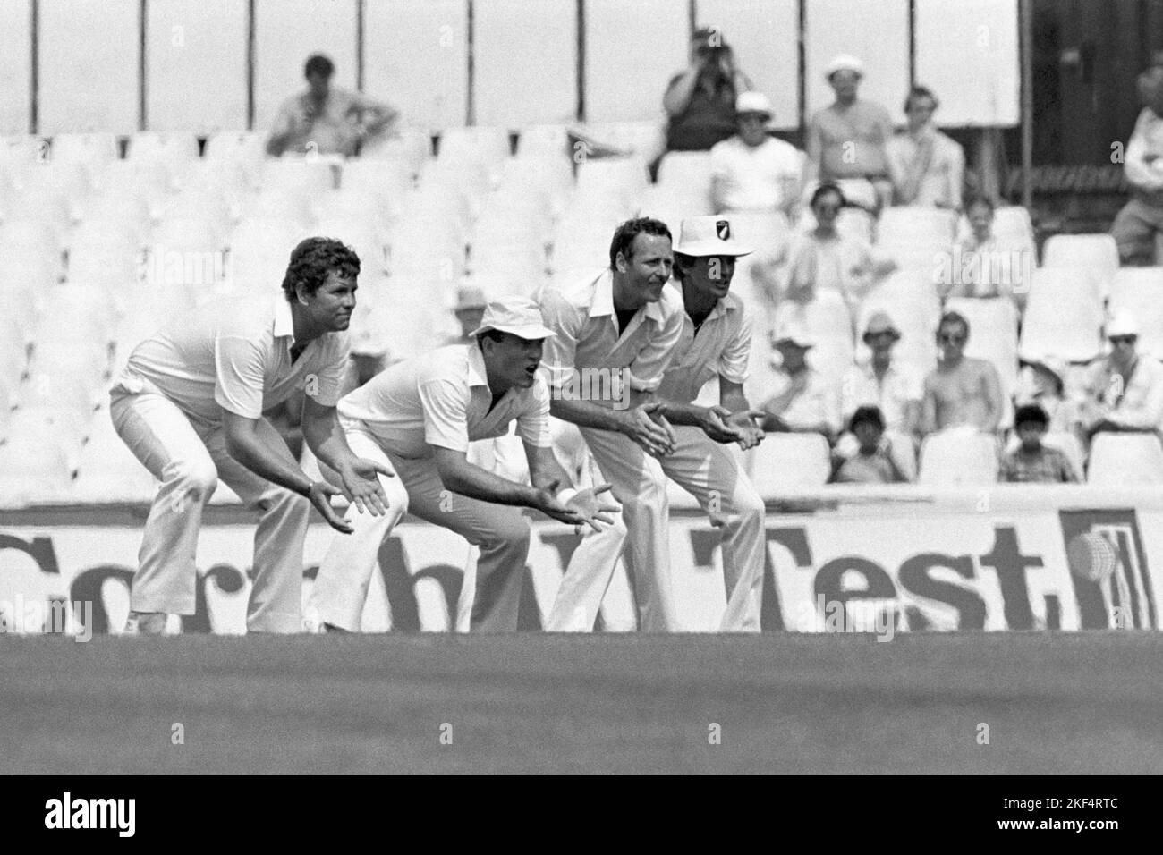 (L-R) New Zealand's Lance Cairns, Jeff Crowe, Jeremy Coney and Geoff ...