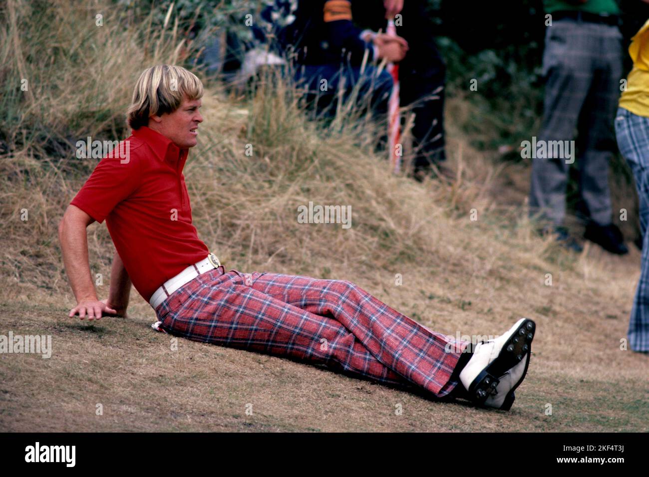 Johnny Miller relaxes during his final round Stock Photo - Alamy