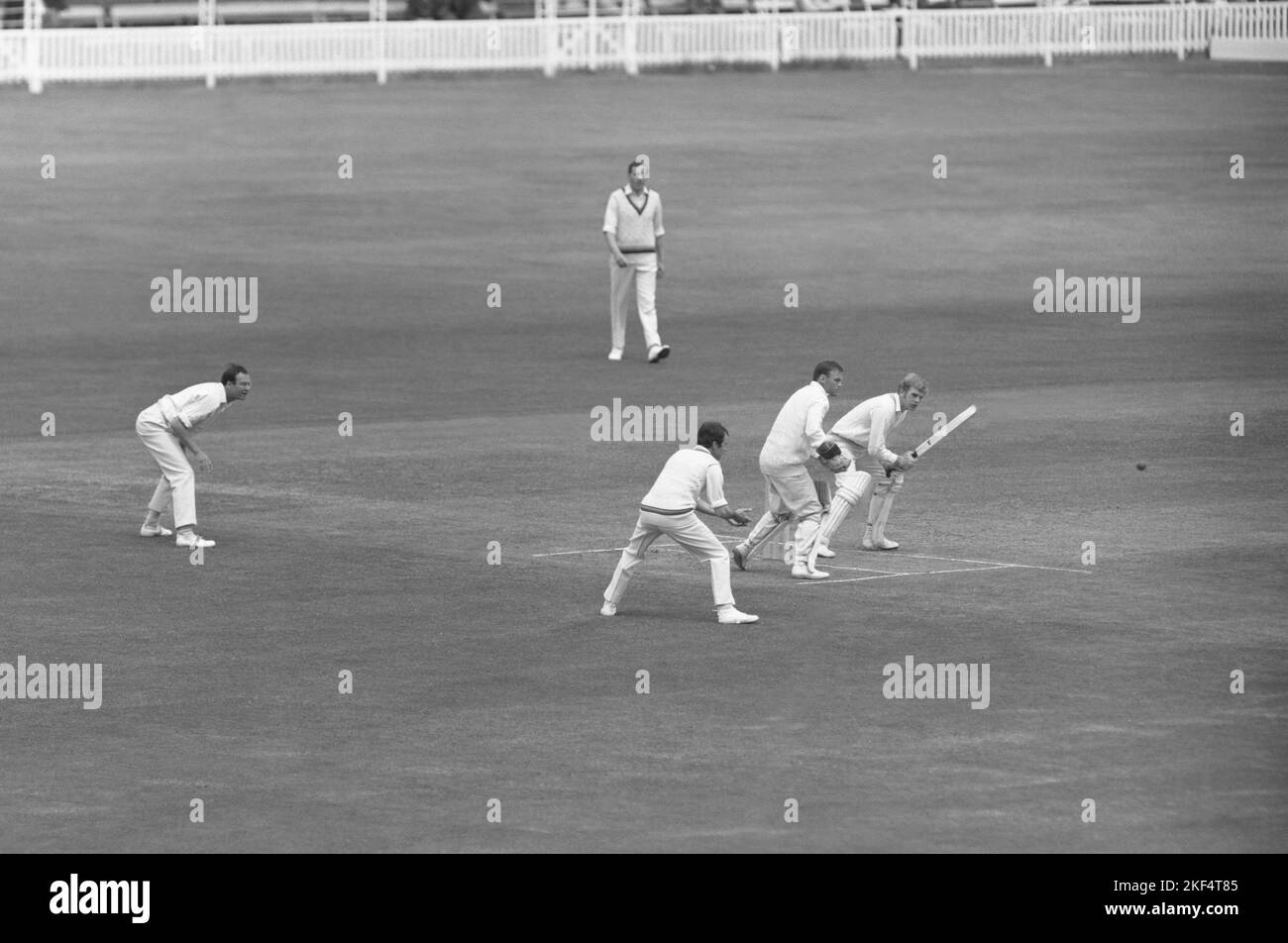 Cambridge University's Nick Cosh plays a ball from the MCC's Gamini ...