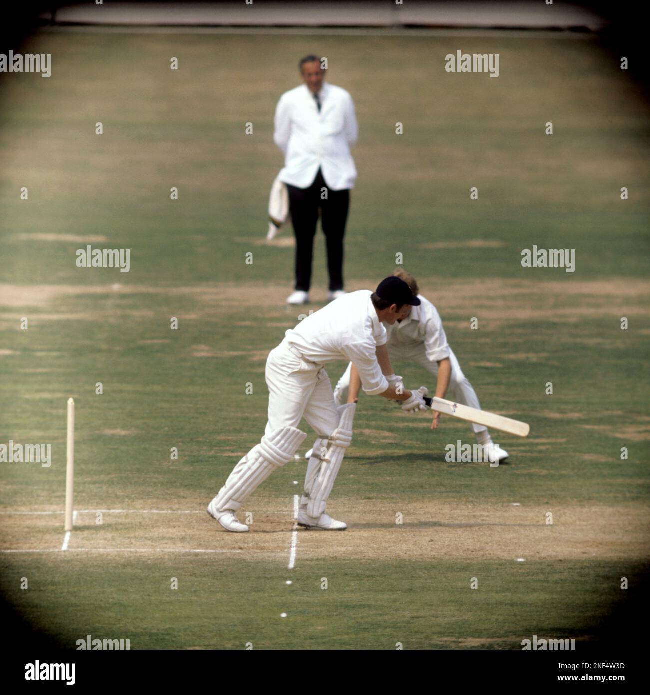 England's Mike Denness in batting action Stock Photo - Alamy