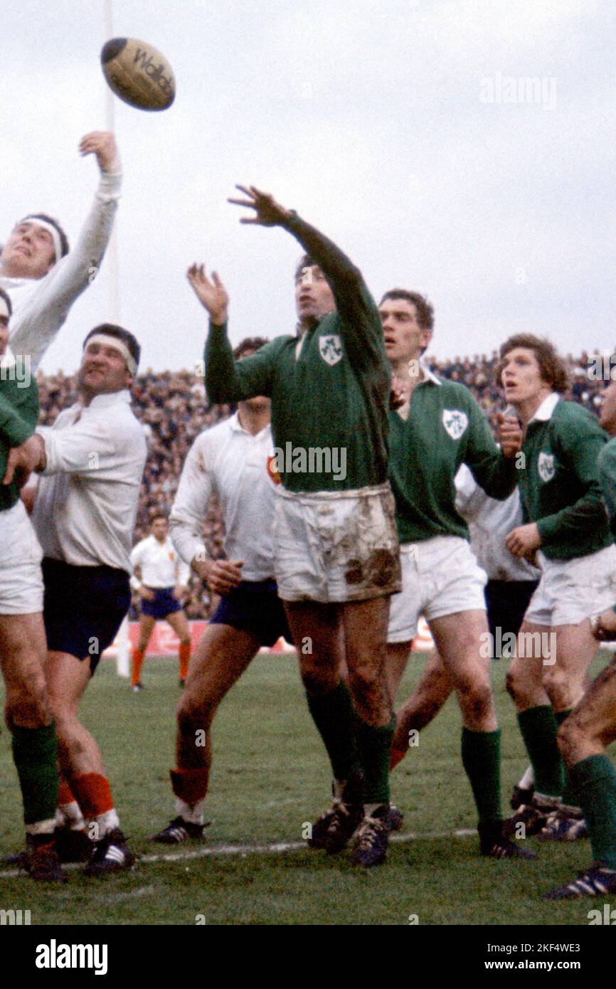 Ireland's Ken Goodall about to catch the lineout ball (c Stock Photo ...