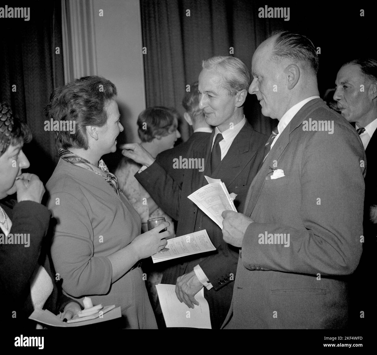 (l-r) Mary Glen Haig (former Olympic Fencing competitor) chats with ...