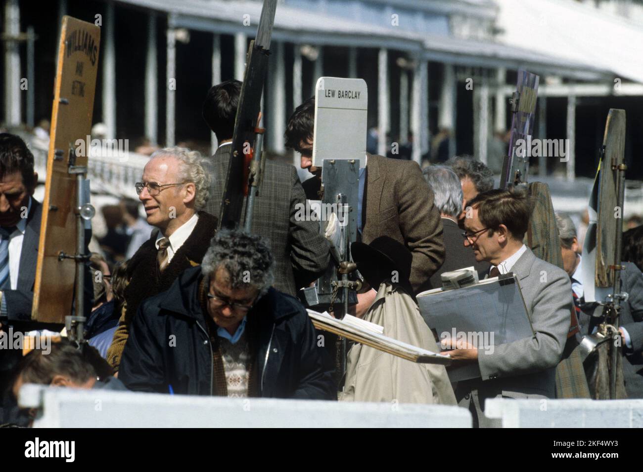 The bookies at the Grand National Stock Photo - Alamy