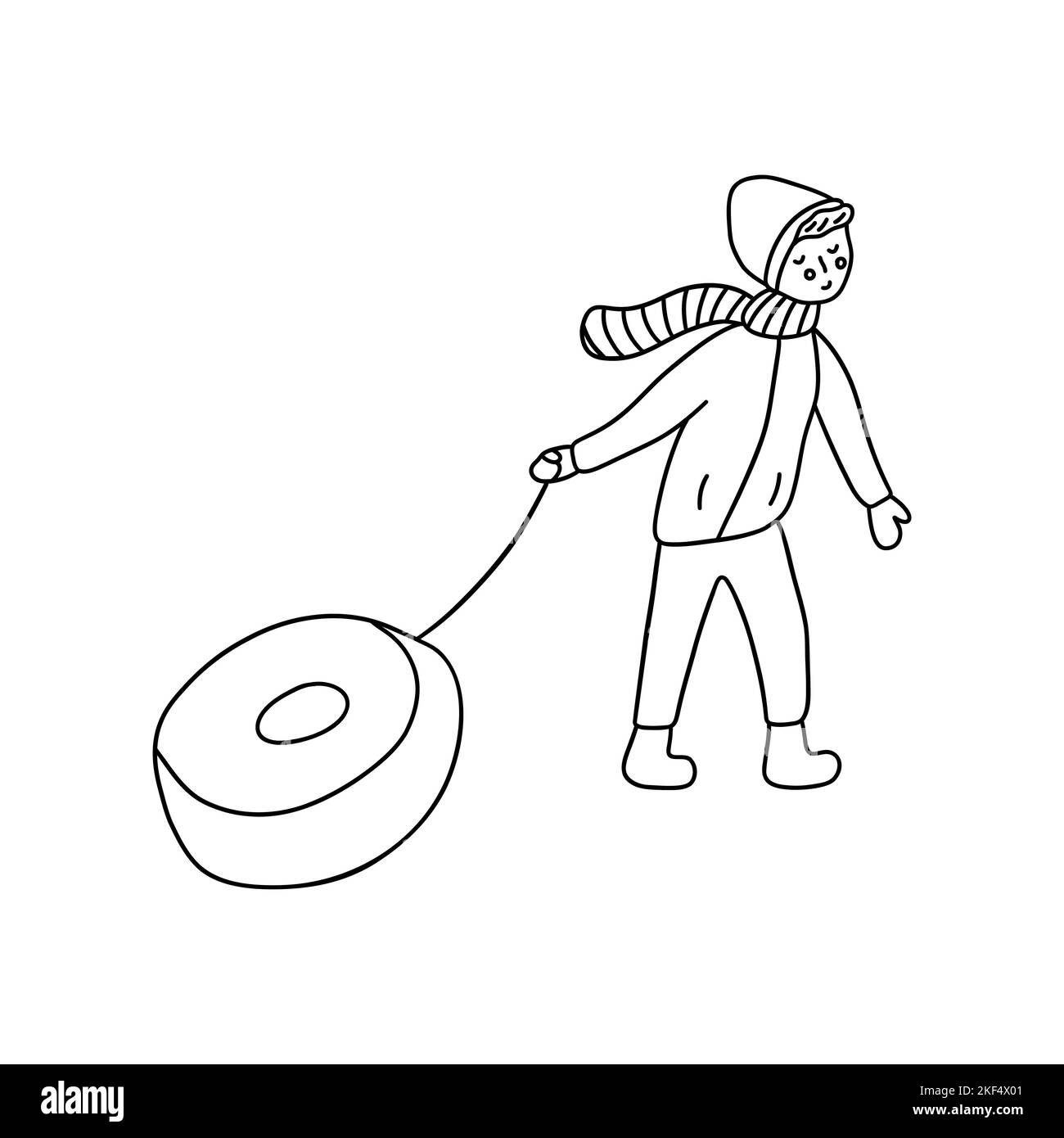 Dragging sled Stock Vector Images - Alamy