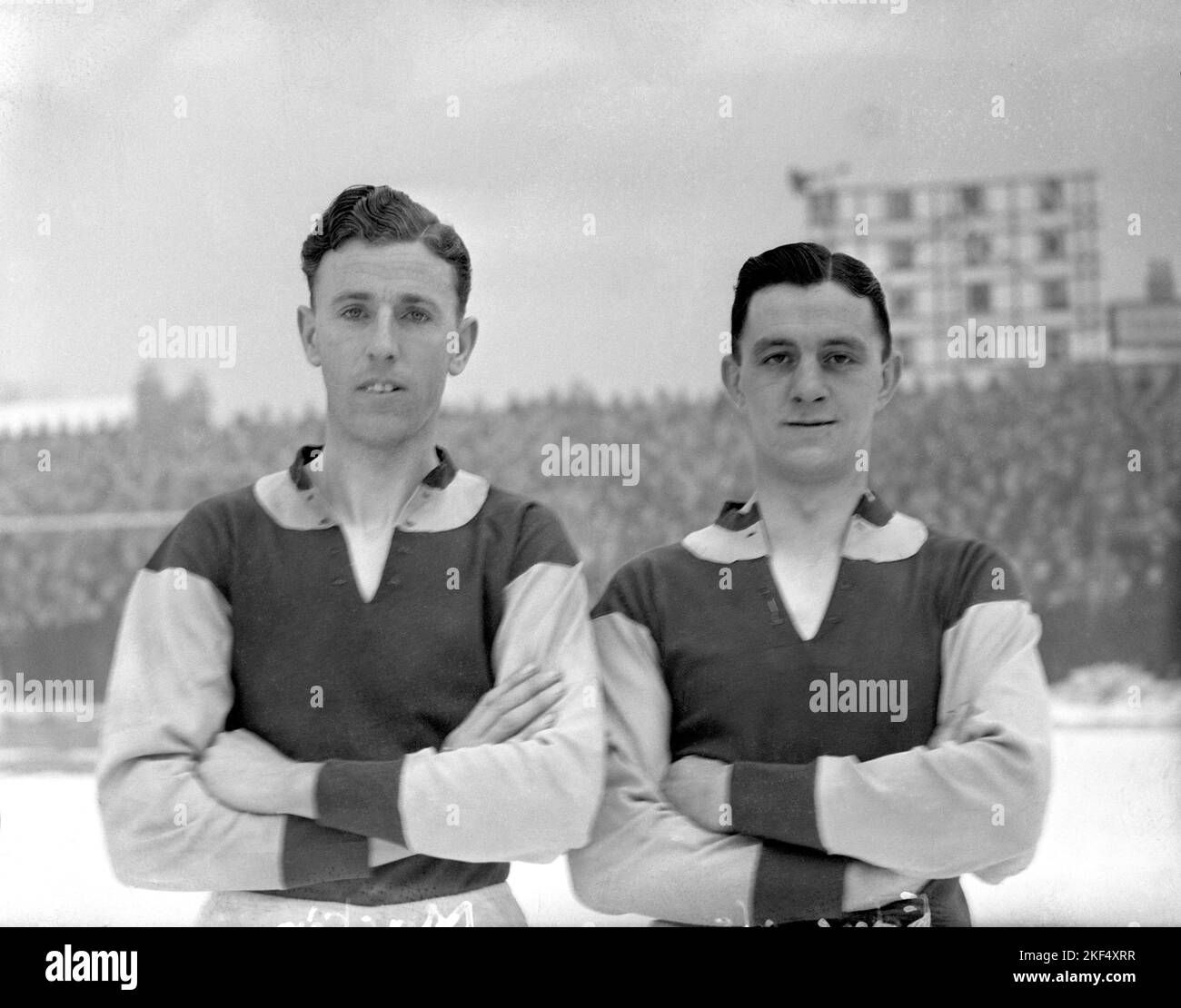 (L-R) John Martin and George Edwards, Aston Villa Stock Photo - Alamy