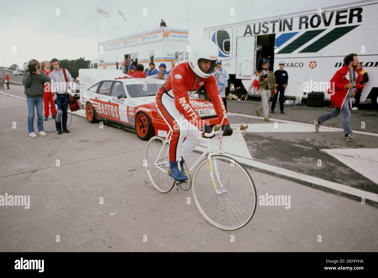 Dave Le Gryce, fully kitted up for his attempt on the world speed cycle ...
