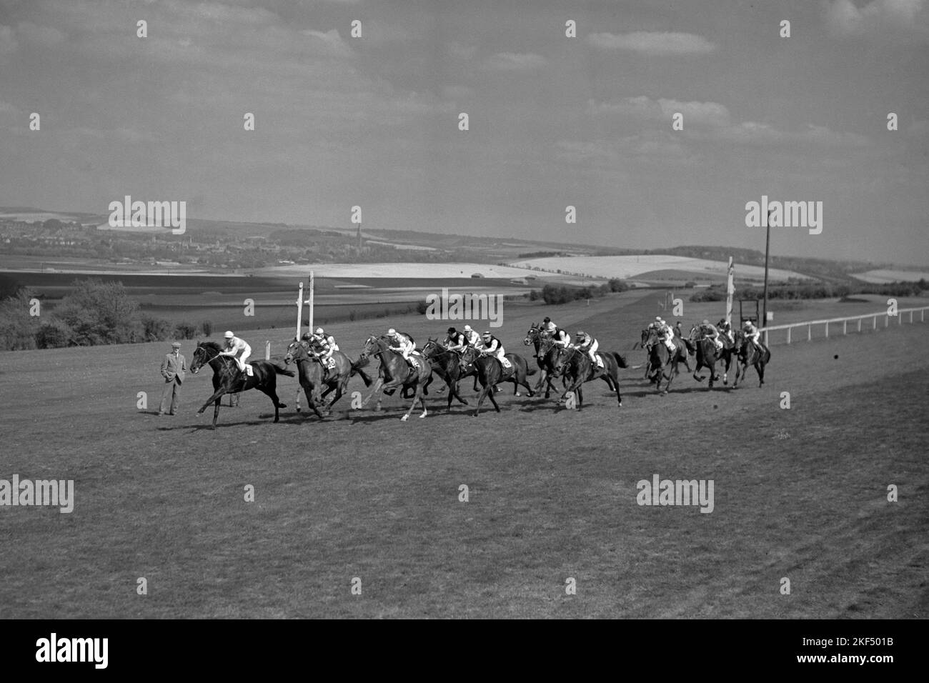 The Berkshire Handicap won by E.T. Thornton-Smith's 'Pennyfare'. The ...