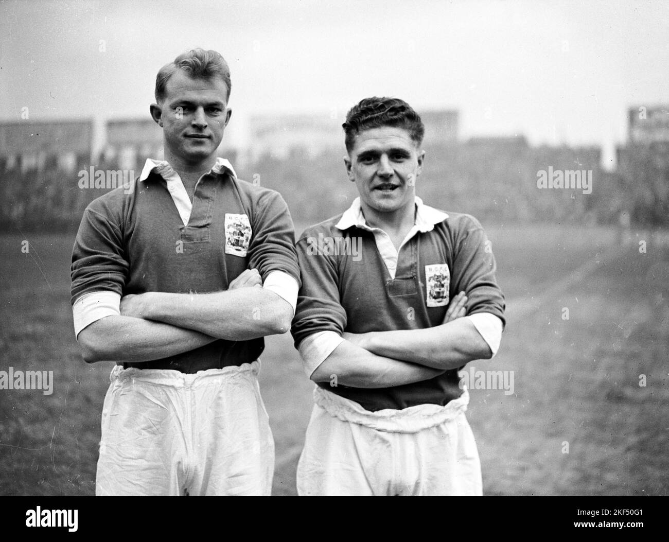 (L-R) Birmingham City's Ted Purdon and Roy Warhurst Stock Photo - Alamy