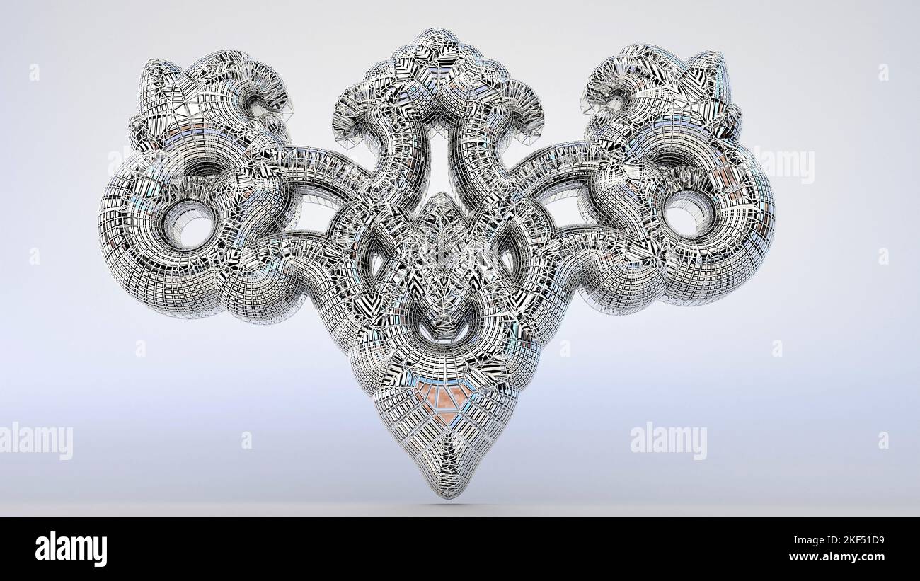 3D Illustration of a very detailed but methodically connected ...