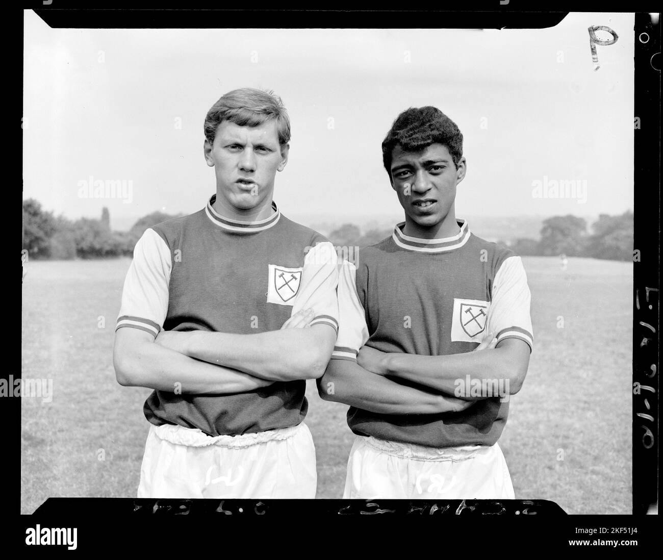 (L-R) Brian Dear and John Charles, West Ham United Stock Photo - Alamy