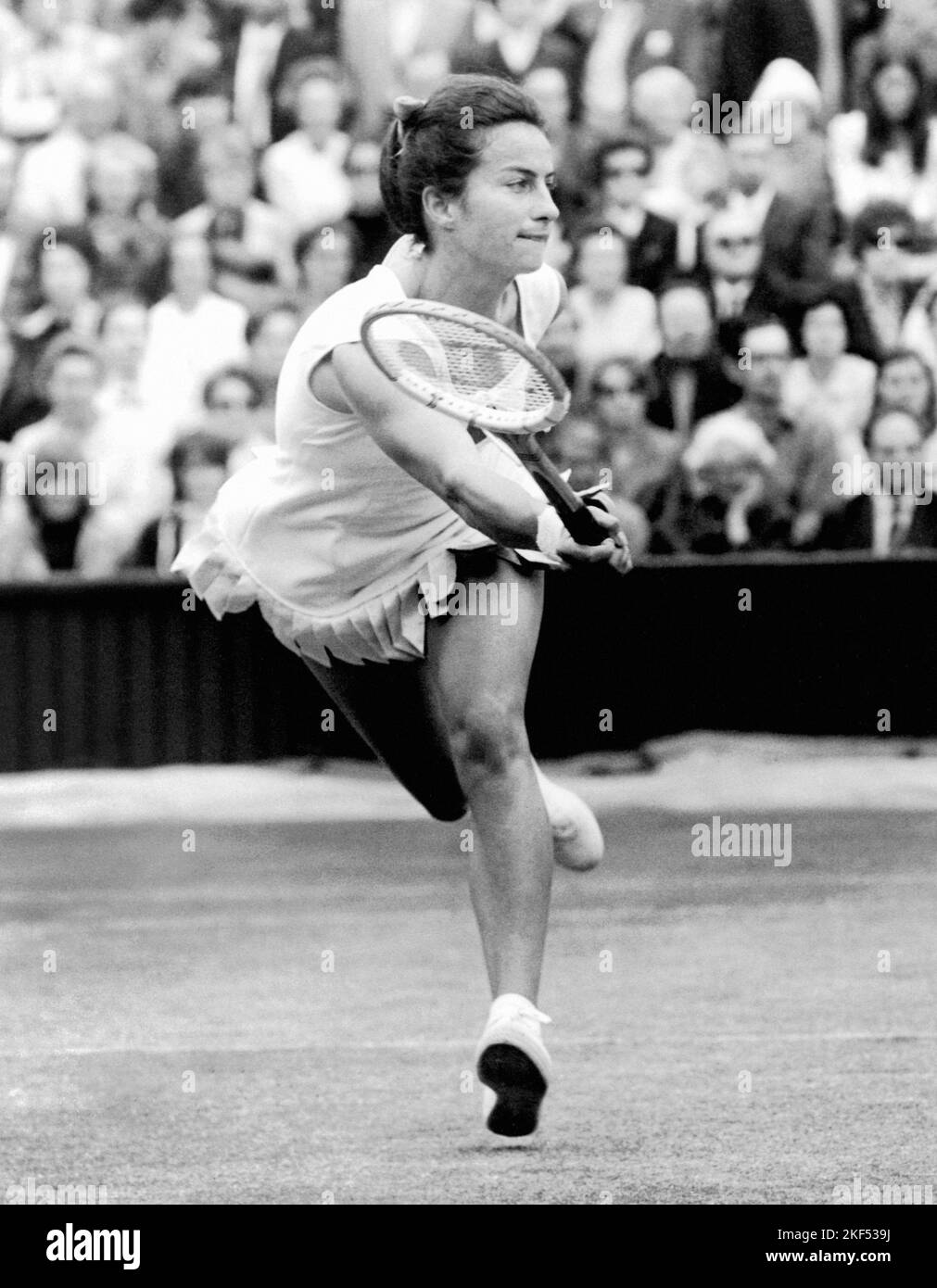 British tennis star Virginia Wade in action Stock Photo - Alamy