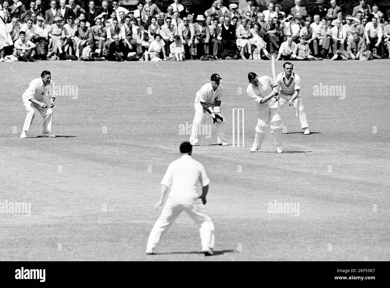 Peter May of Surrey batting Stock Photo - Alamy