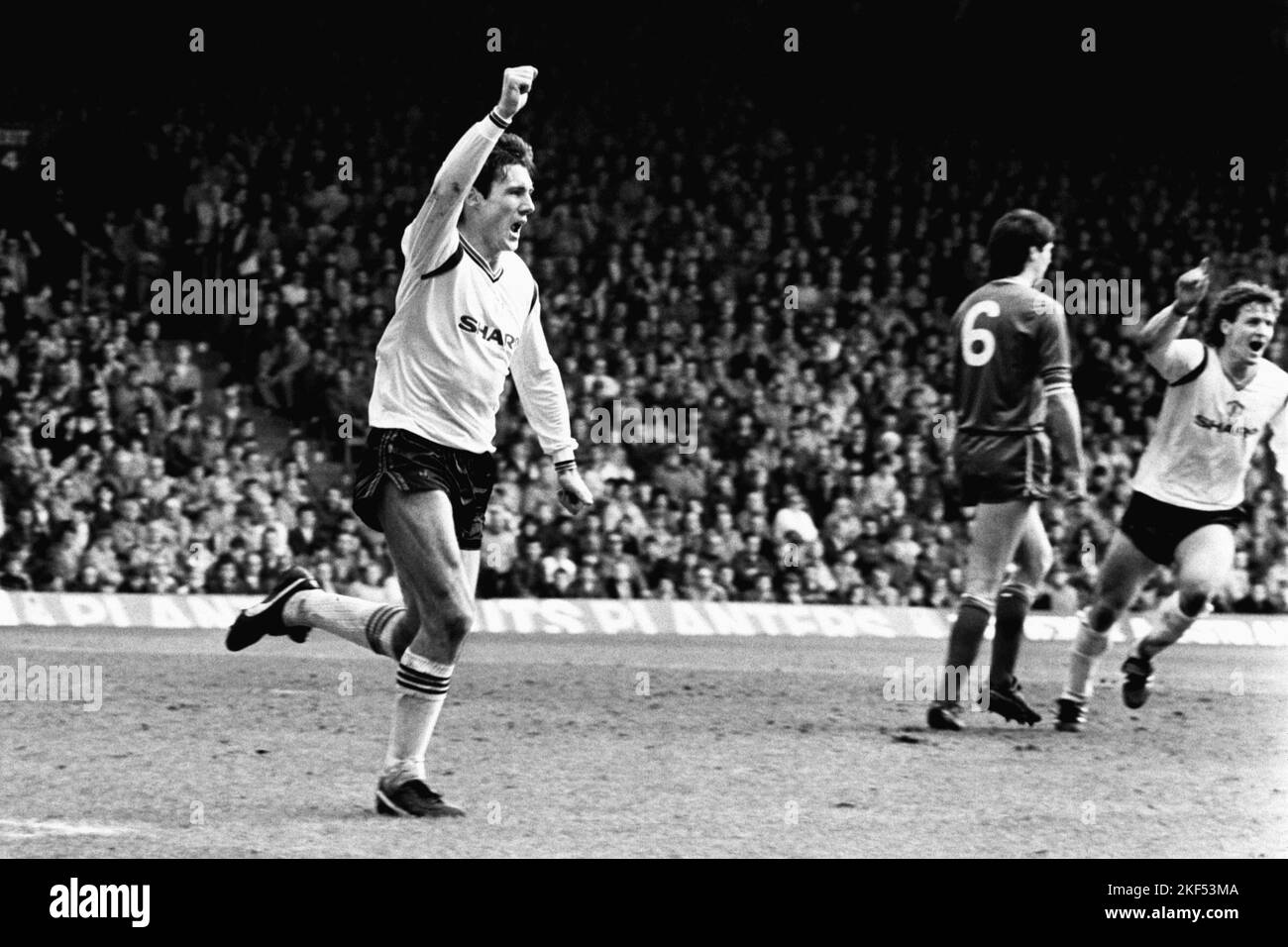 Manchester United's Frank Stapleton celebrates after scoring the ...