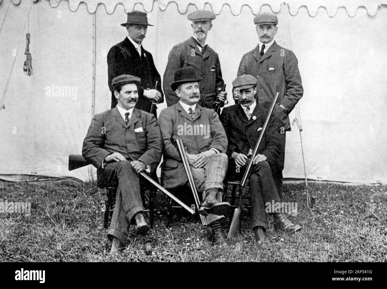 The Great Britain team who won gold: (back row, l-r) John Postans ...