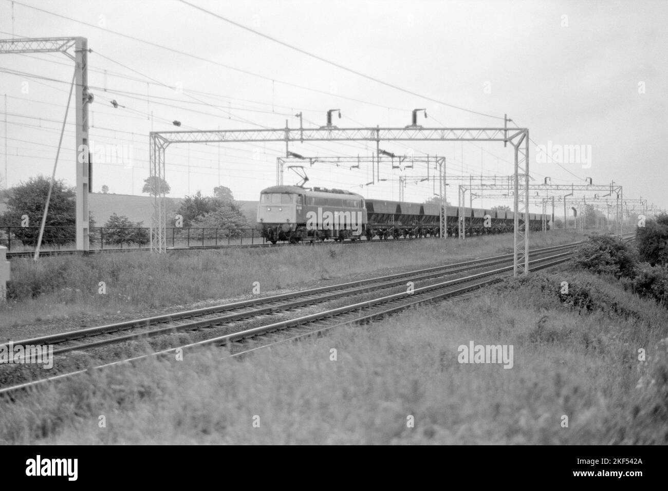 original british rail electric locomotive class 86 on freight service ...