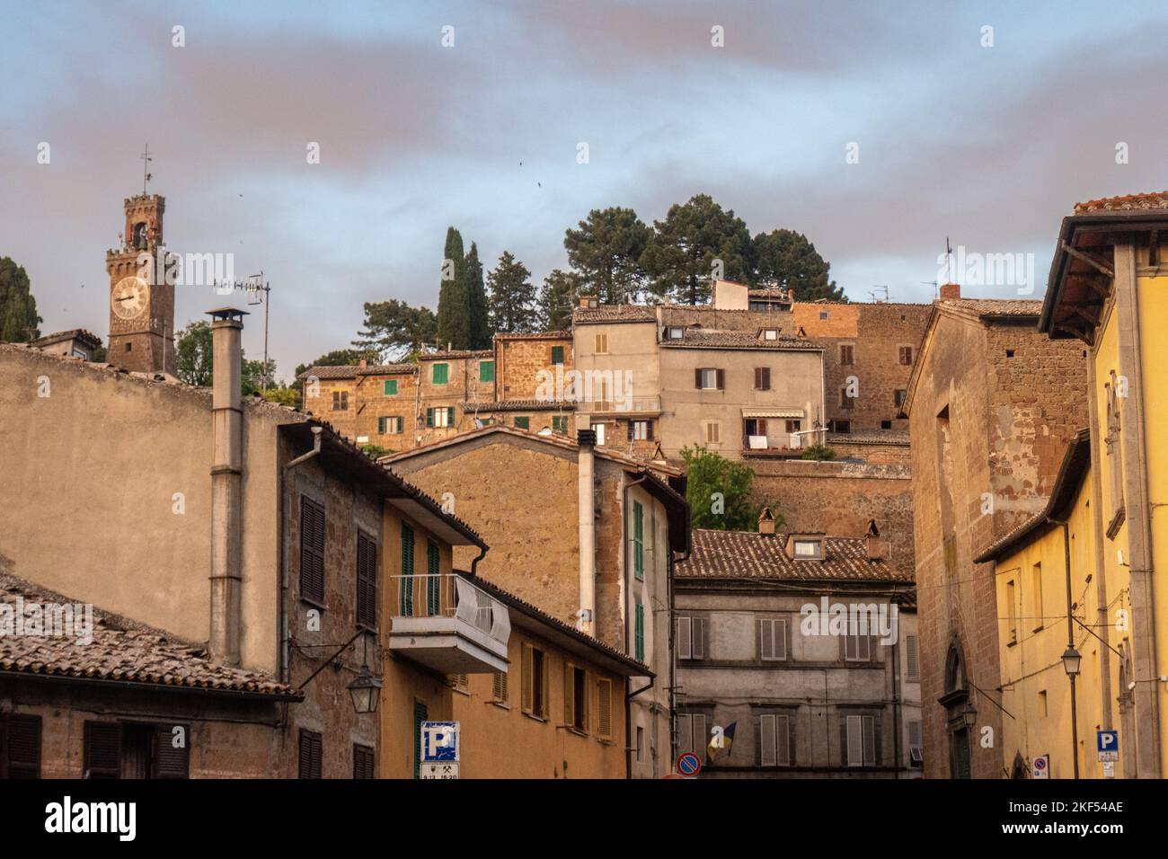 View of streets of little city of Acquapendente, Viterbo, Italy, along ...