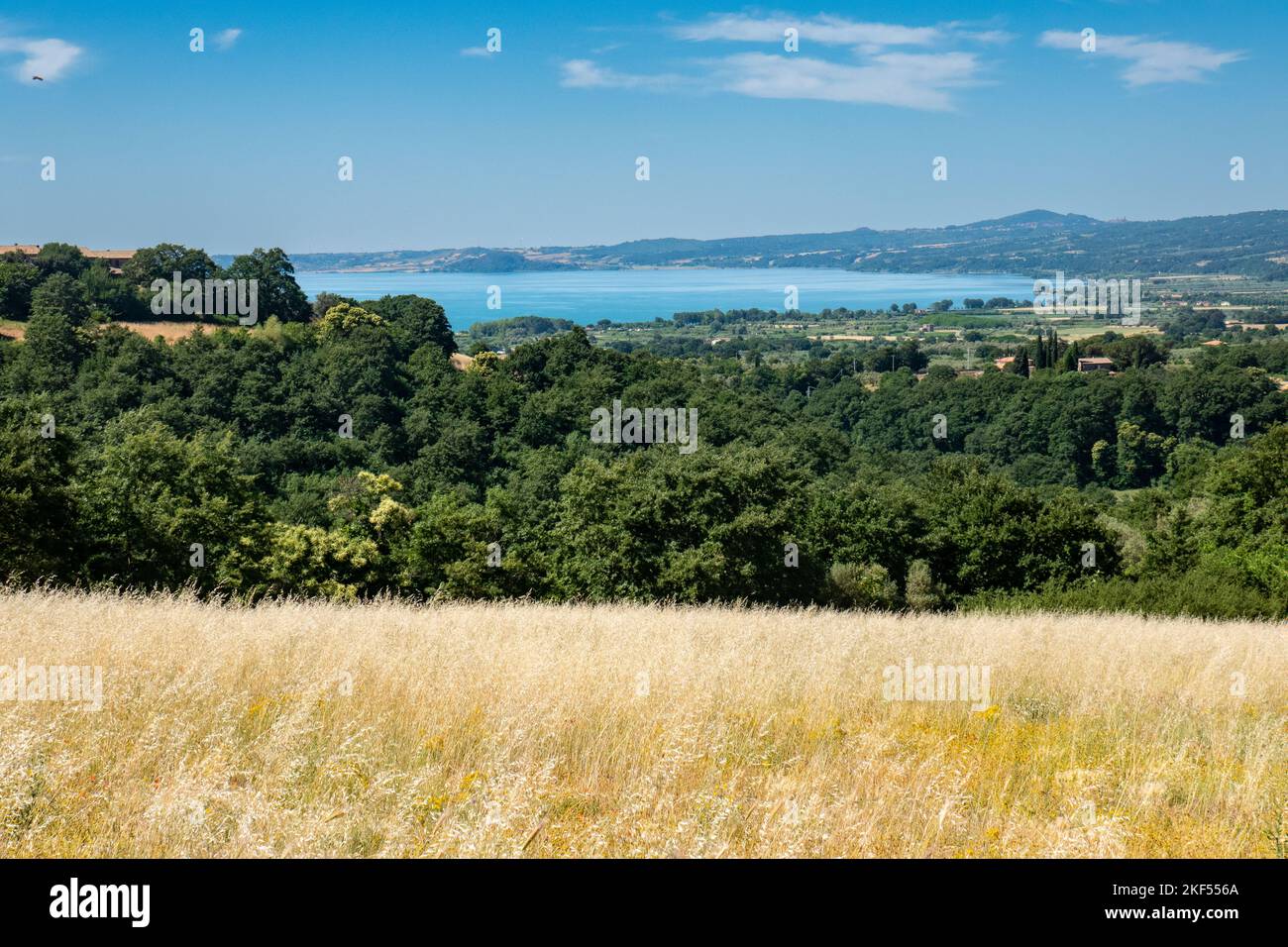 Landscape along via Francigena path between Acuqapendente and Bolsena ...