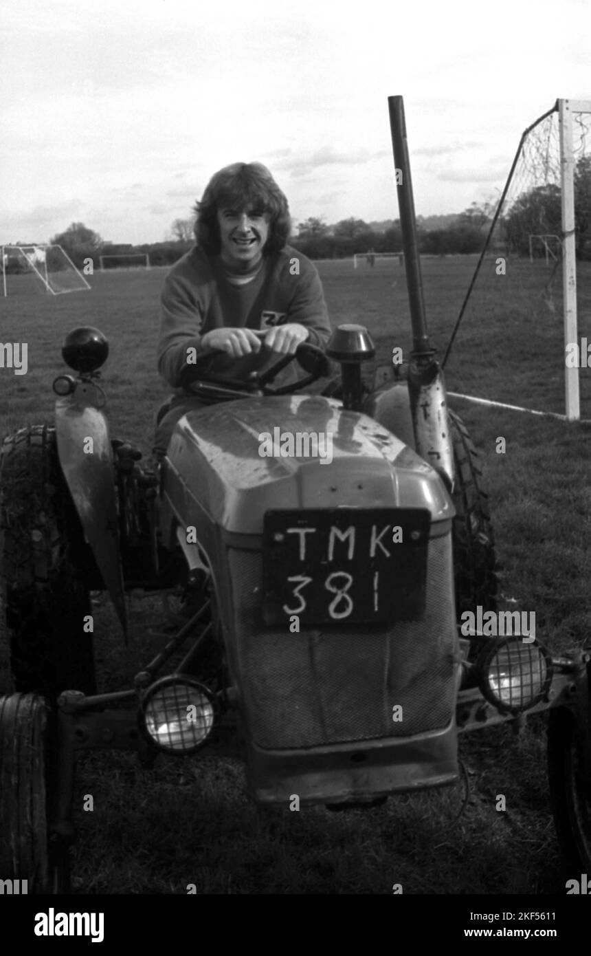 Queens Park Rangers' Stan Bowles has a go on the groundsman's battered ...