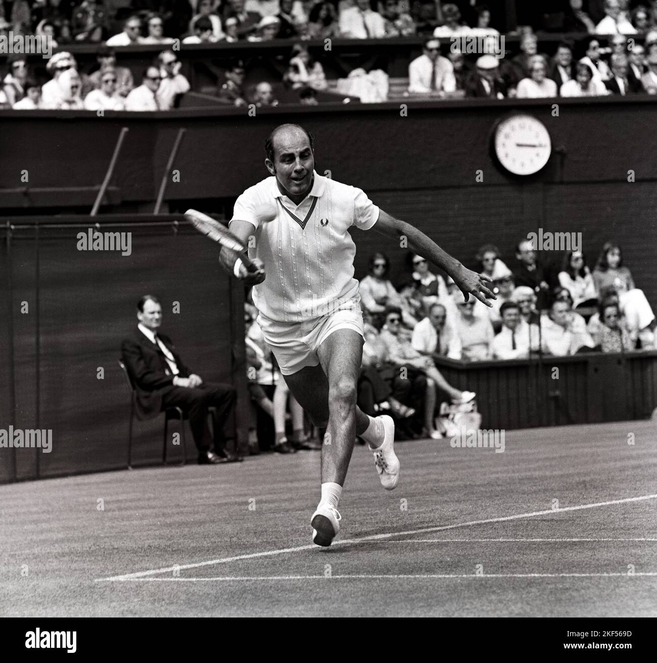 Bob Hewitt in action Stock Photo - Alamy