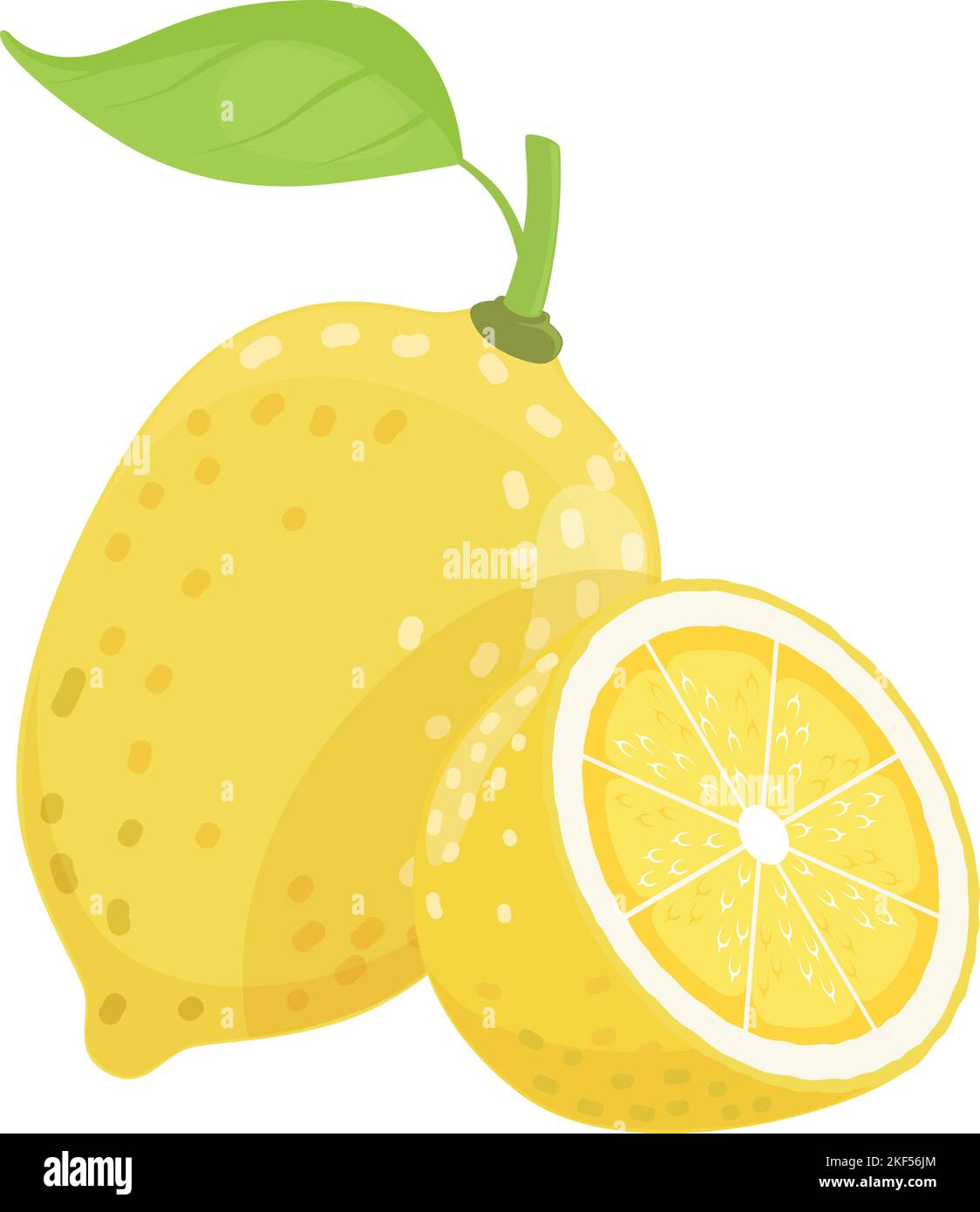Fresh lemon icon. Cartoon sour citron fruit Stock Vector Image & Art ...
