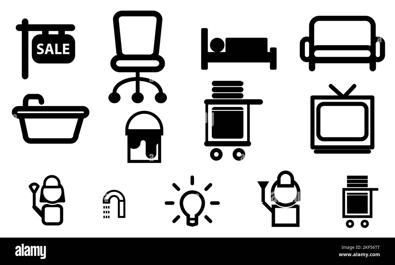 Home interior design icon, sofa icon, living room, vector illustration ...