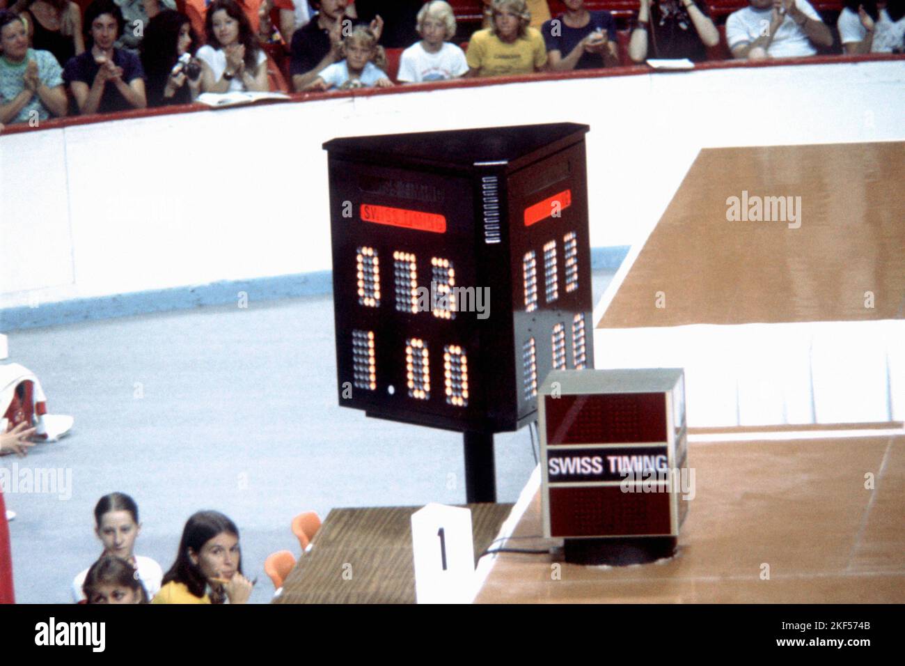 The scoreboard, ill equipped to cope with such perfection, shows Nadia ...