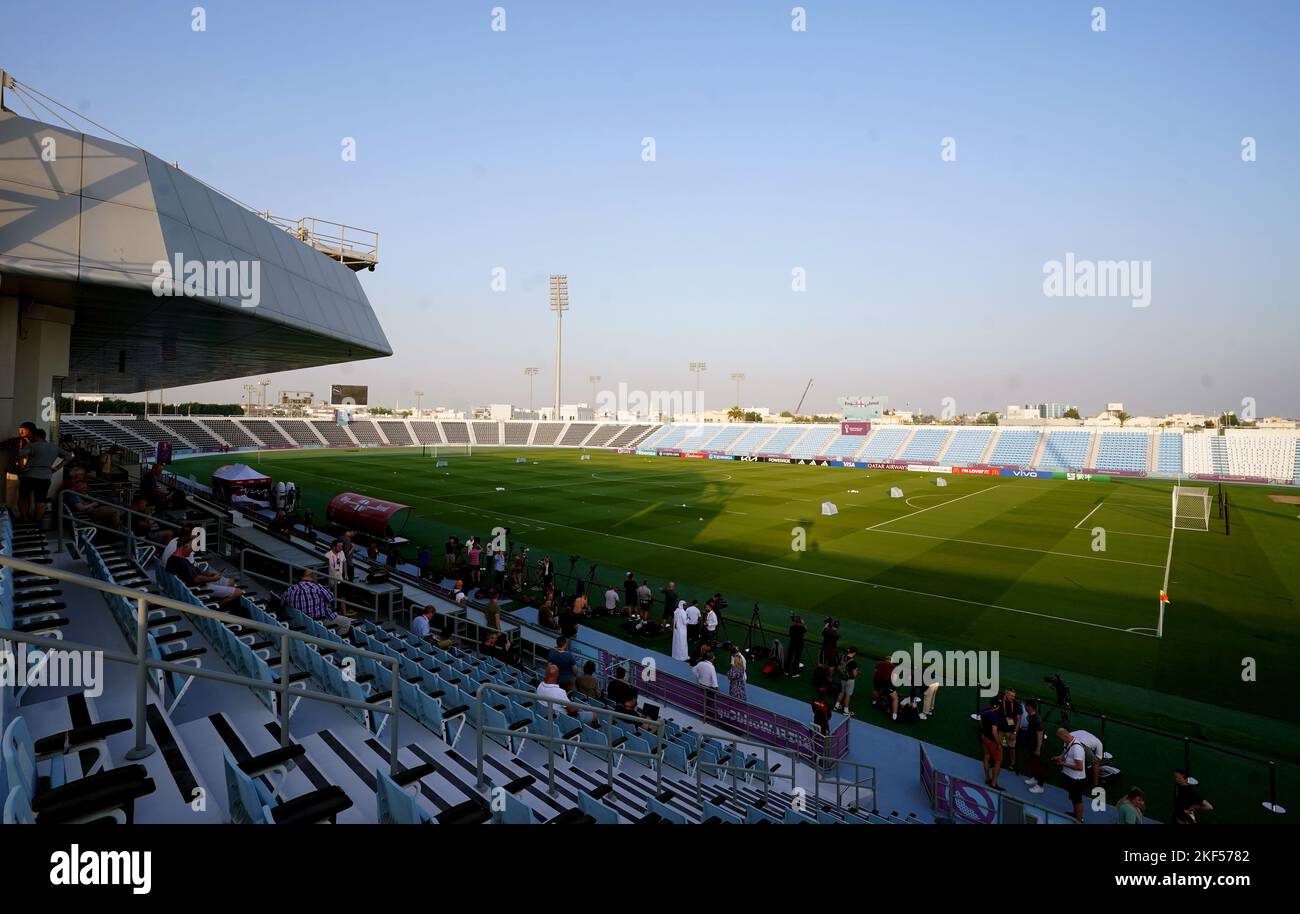 A general view of Al Wakrah Sports Club, Stadium Al Wakrah, Qatar ...