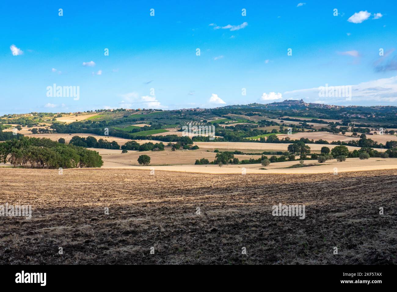 Landscape along via Francigena path between Montefiascone and Viterbo ...