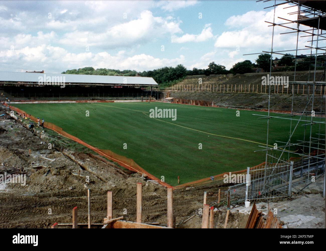 Demolition and redevelopment of an unidentified football stadium in ...