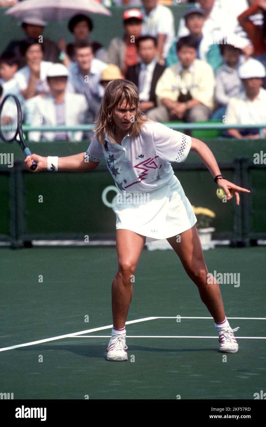 Steffi Graf in action during the final Stock Photo - Alamy