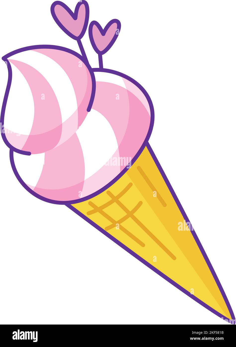 Vanilla ice cream decorated Stock Vector Images - Alamy