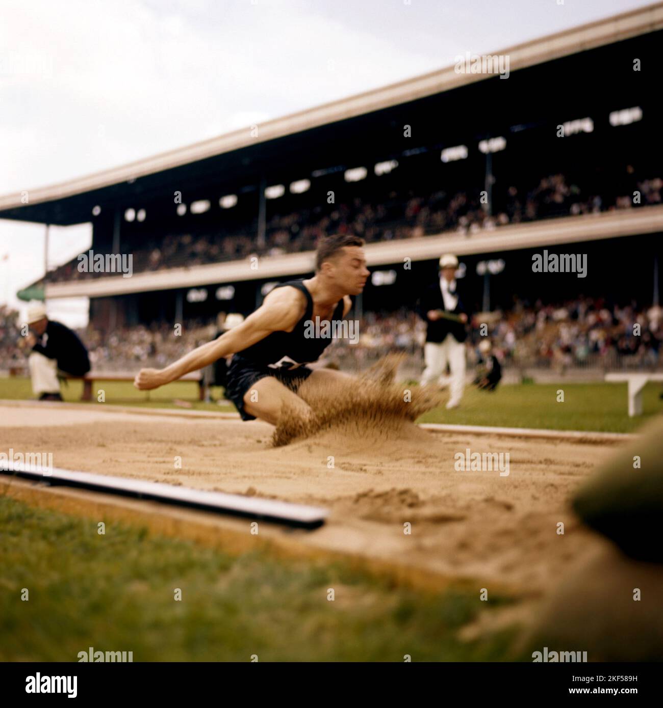 New Zealand's David Norris in action during the finals of the Long Jump ...
