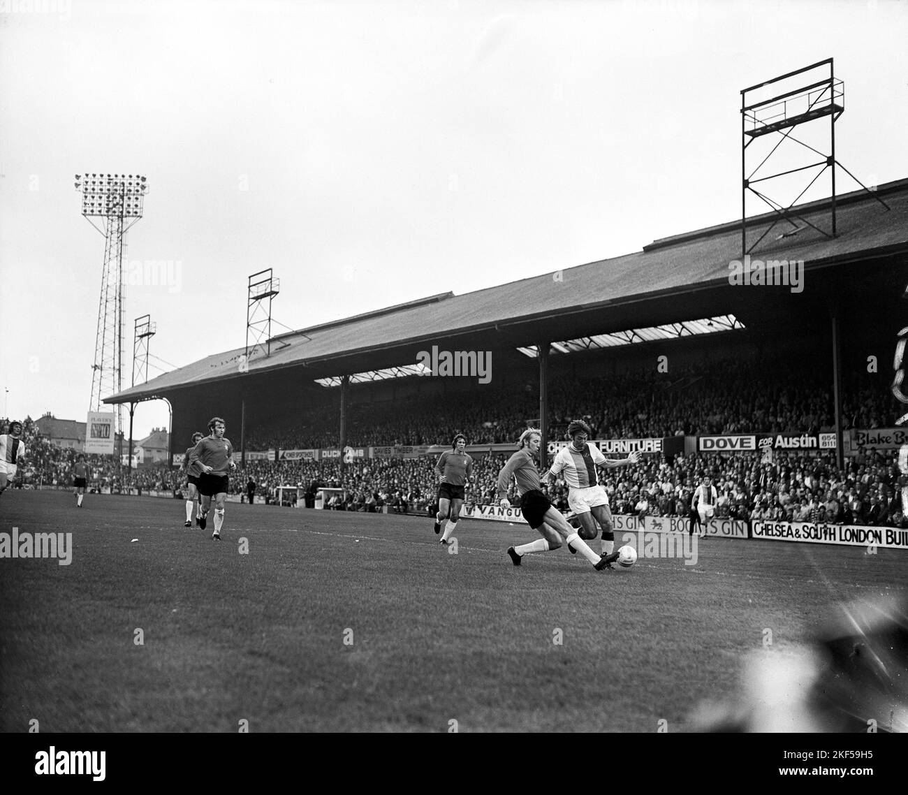 Nottingham Forest's Liam O'Kane (second r) makes a timely tackle ...
