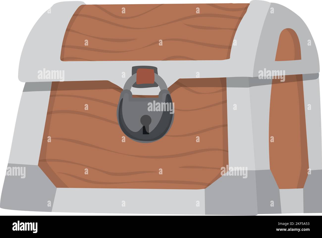 Closed chest with heavy lock. Secret treasure icon Stock Vector Image ...